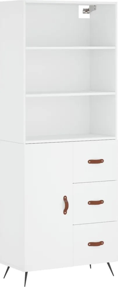 Skříň highboard bílá 69,5 x 34 x 180 cm kompozitní dřevo 3189413