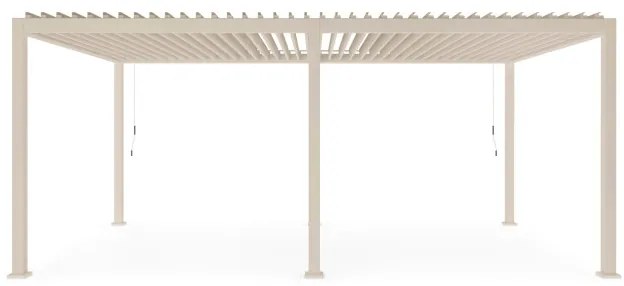 BIZZOTTO Krémová hliníková pergola s uzavíracími lamelami OCEAN 3,6x6 m