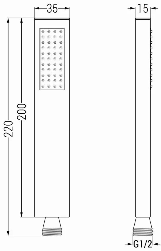 Mexen příslušenství - podomítkový 1-bodový ruční sprchový set R-02, chrom, 785006050-00