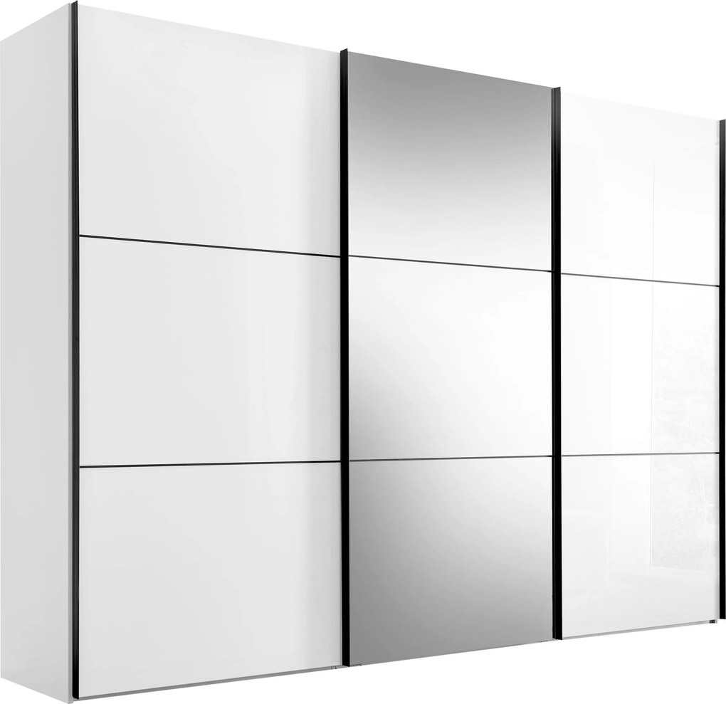 XXXLutz SKŘÍŇ S POSOUVACÍMI DVEŘMI, bílá, 298/222/68 cm Moderano - Šatní skříně - 000531006093