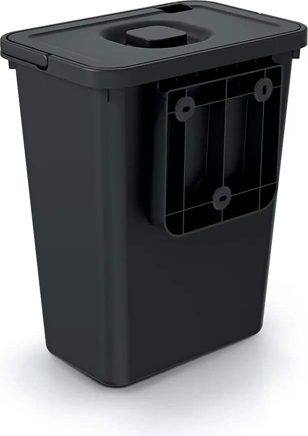 PRO Odpadkový koš SYSTEMA recyklovaný černý, objem 10l
