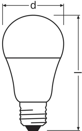 LED žárovka E27 LEDVANCE CL A FR 8,8W (60W) teplá bílá (2700K) stmívatelná