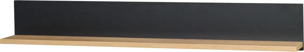 Obývací stěna JOHN II | 6 dílů | sestava C | 464 cm + stolek 101x61 cm | komoda dub lefkas světlý/černá