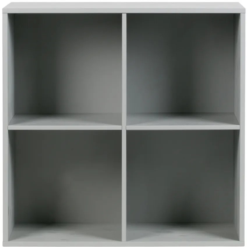 DNYMARIANNE -25% Hoorns Cementově šedý dřevěný regál Inara L 81 x 35 cm