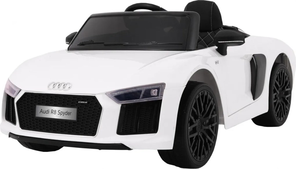 Ramiz Elektrické autíčko Audi R8 Spyder pro děti bílé + dálkové ovládání