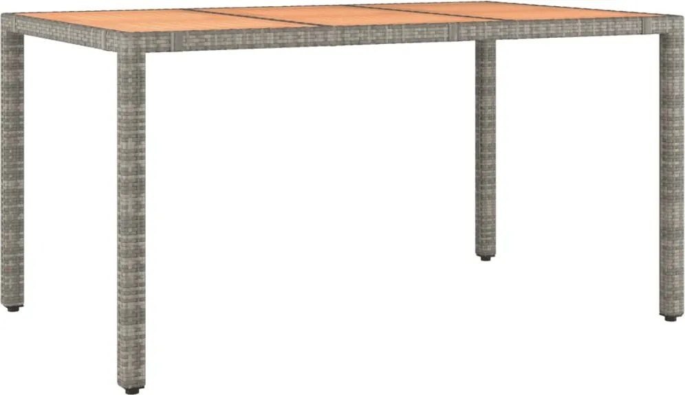 5dílný zahradní bistro set s poduškami šedý polyratan 3276969