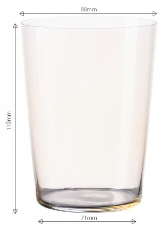 Poháry Tumbler béžové 515 ml set 6 ks – 21st Century Glas Lunasol META Glass (322664)