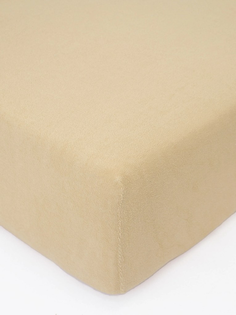 MK Lůžkoviny Froté prostěradlo 140 × 200 cm - béžová