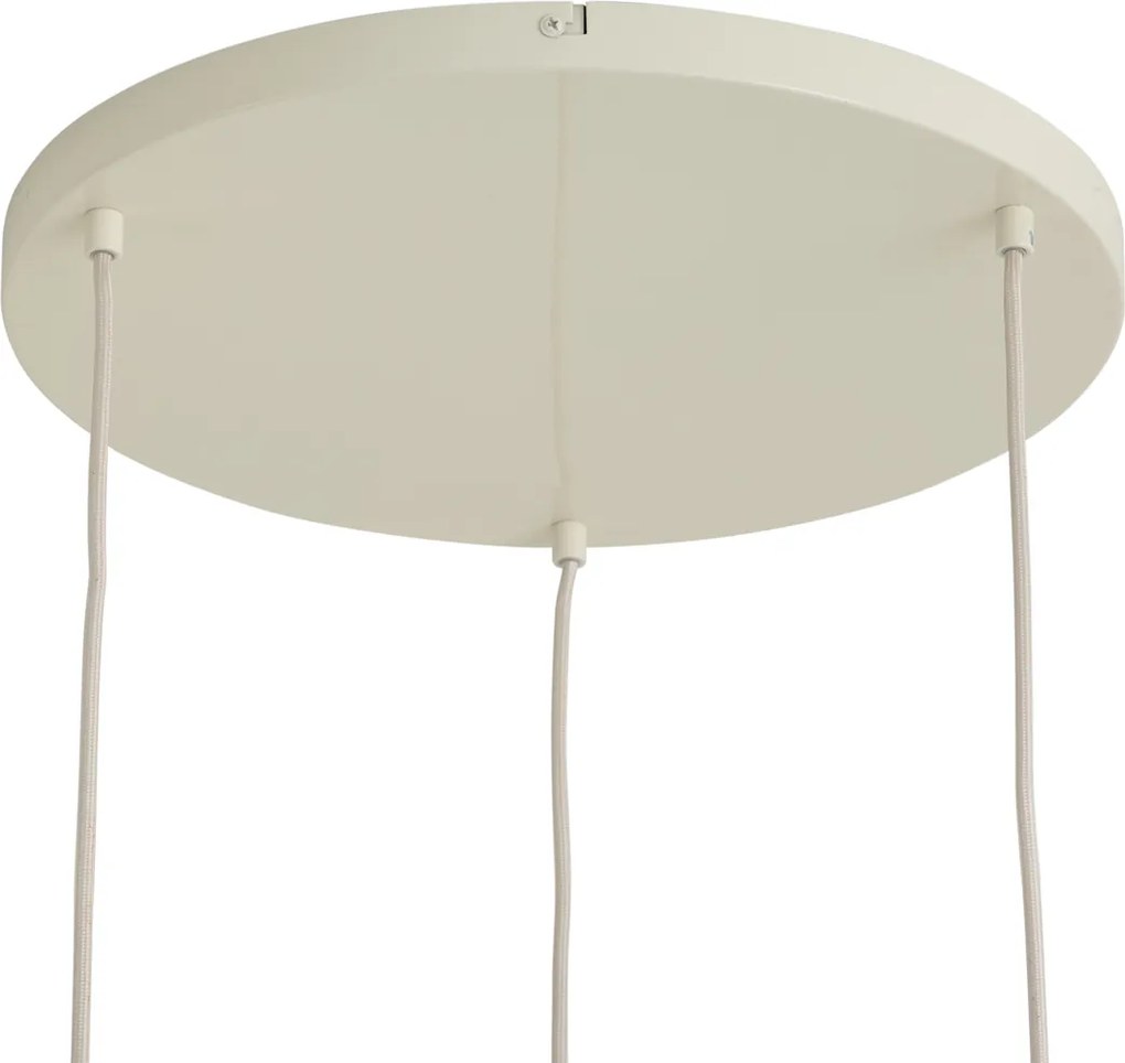 Retro závěsná lampa béžová se 3 kovovými stínidly - Ophelia