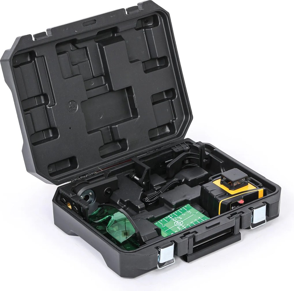 3D laser se zeleným paprskem 3 x 360°, samonivelační