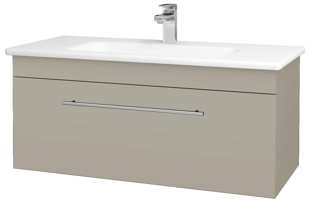 Dřevojas Koupelnová skříň ASTON SZZ 100 Varianta: N01 Bílá lesk / Úchytka T05 / D20 Galaxy
