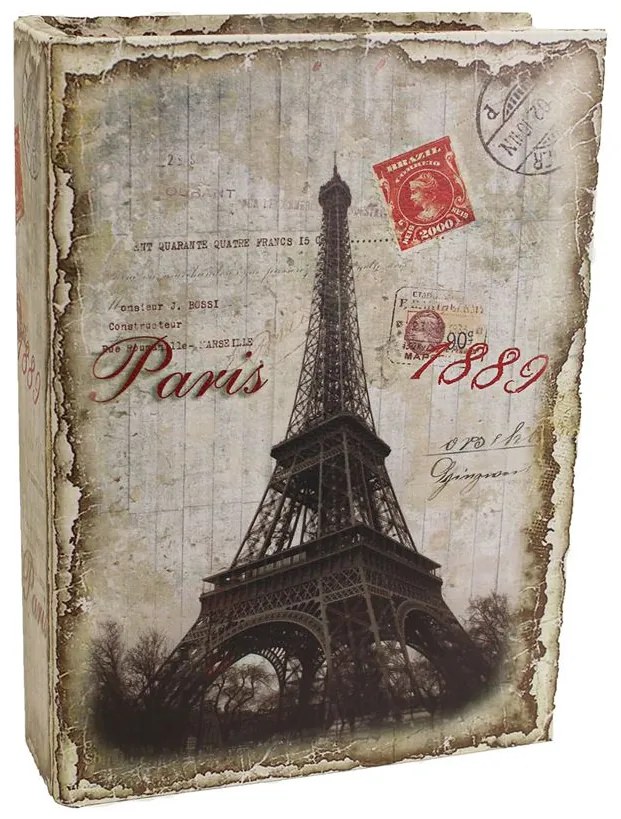 Dřevěná kniha Paris, velká D0993/V