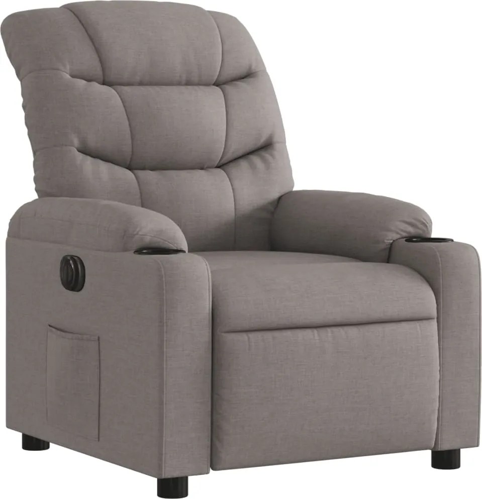 Elektrické polohovací křeslo taupe textil 3206634