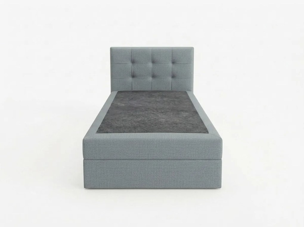 Čalouněná postel boxspring DIRELIS TRINITY 90x200 cm šedá Matrace: Matrace Bonell pružinová