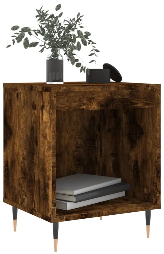 Noční stolek kouřový dub 40 x 35 x 50 cm kompozitní dřevo