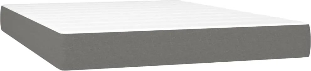 Box spring postel s matrací tmavě šedá 140x200 cm textil 3142018