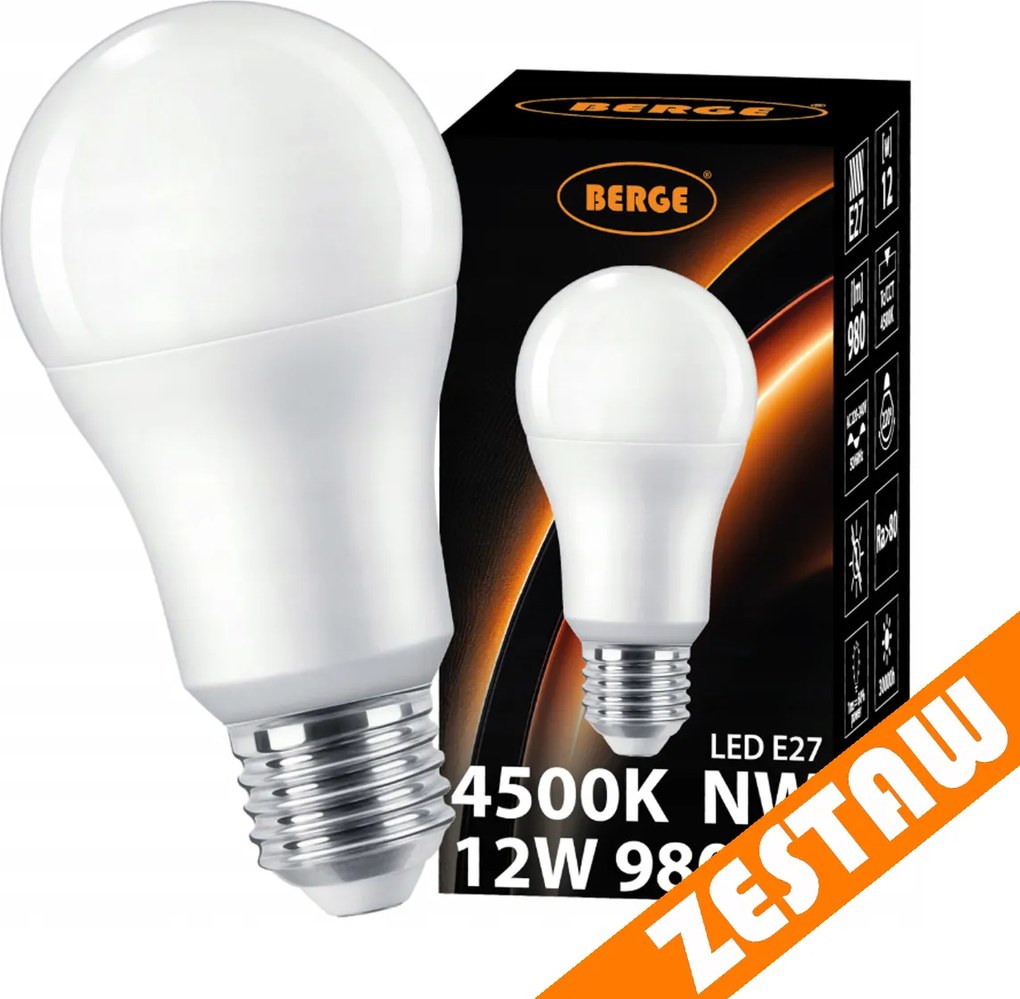 SADA 6x LED žárovka E27 12W 960lm - neutrální bílá