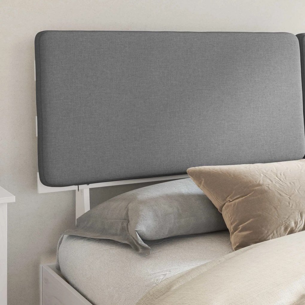 Rám postele s čalouněným čelem s čelo Světle šedá 180 x 200 cm 3398083
