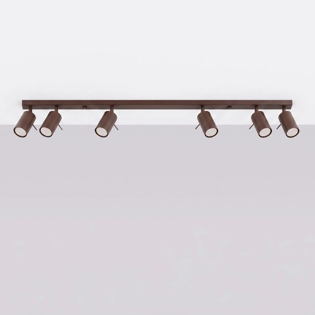 Sollux Lighting Stropní svítidlo RING 6L hnědé