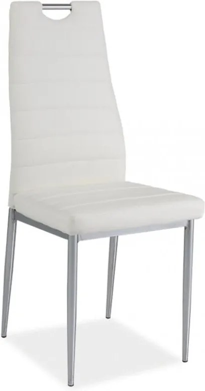 Signal Jídelní čalouněná židle H-260 bílá/chrom