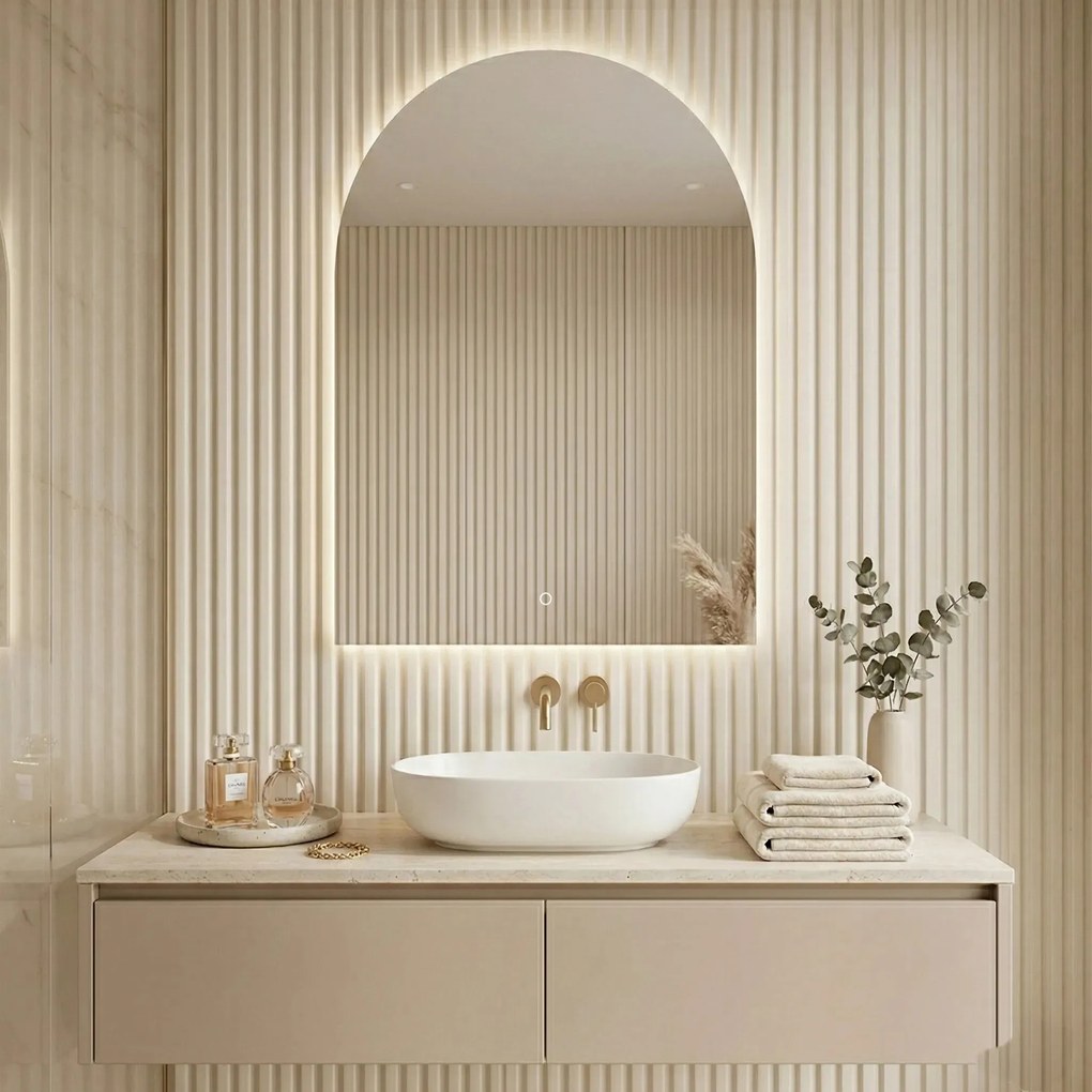 Tutumi Zrcadlo 90x60 cm s regulovatelným LED osvětlením HOM-01520
