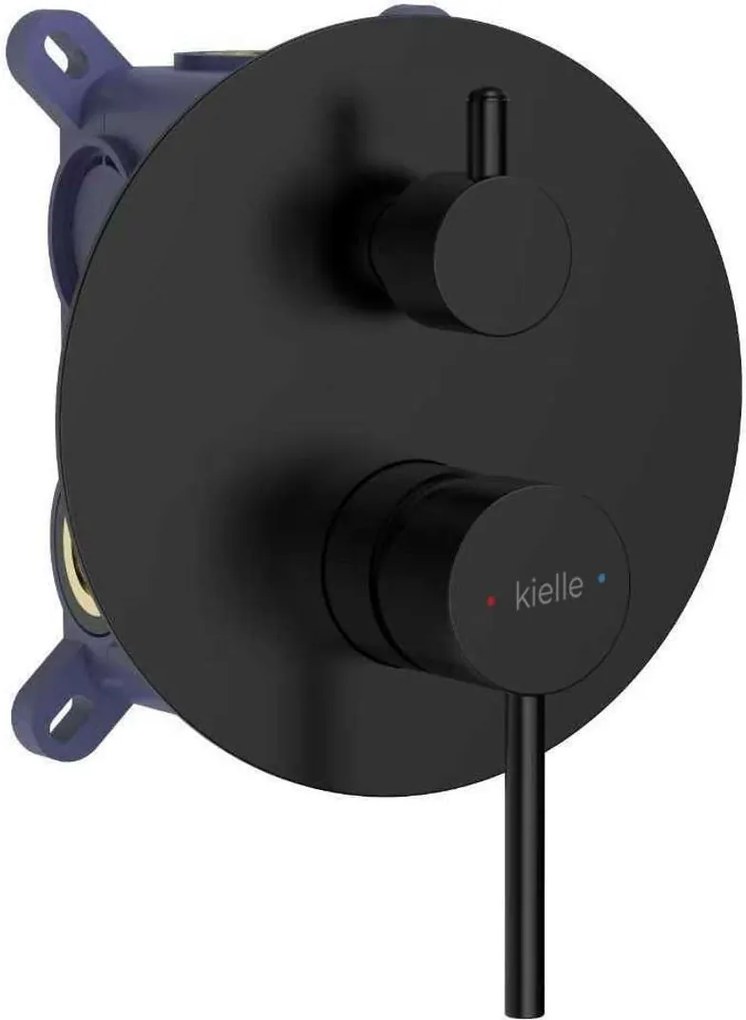 kielle Oudee I - Baterie pod omítku pro 2 spotřebiče, s tělesem, matná černá 10333204