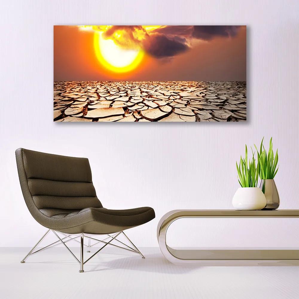 akrylový obraz Slunce Poušť Krajina 120x60 cm