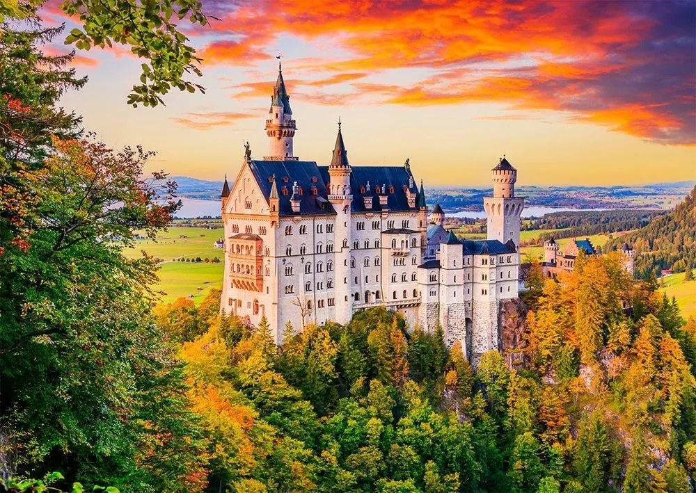Puzzle enjoy zámek neuschwanstein na podzim, německo 1000 dílků