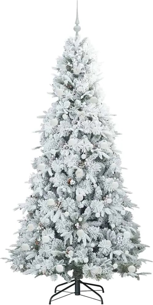 Umělý Skládací Vánoční Strom s stojanem Bílá 210 cm PE a PVC 3397500