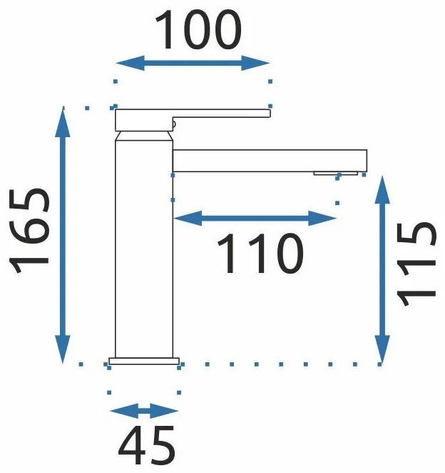 Rea Verso, umyvadlová baterie, zlatá matná, REA-B6555
