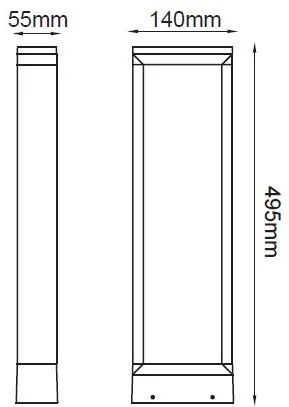 ACA Lighting Zahradní LED svítidlo RIPI 8W/230V/3000K/180Lm/90°/IP54, tmavě šedé