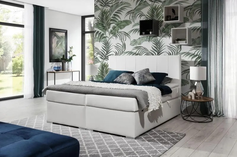 Postel Boxspring Boleria 180x200, fialová (látka - bb 08)