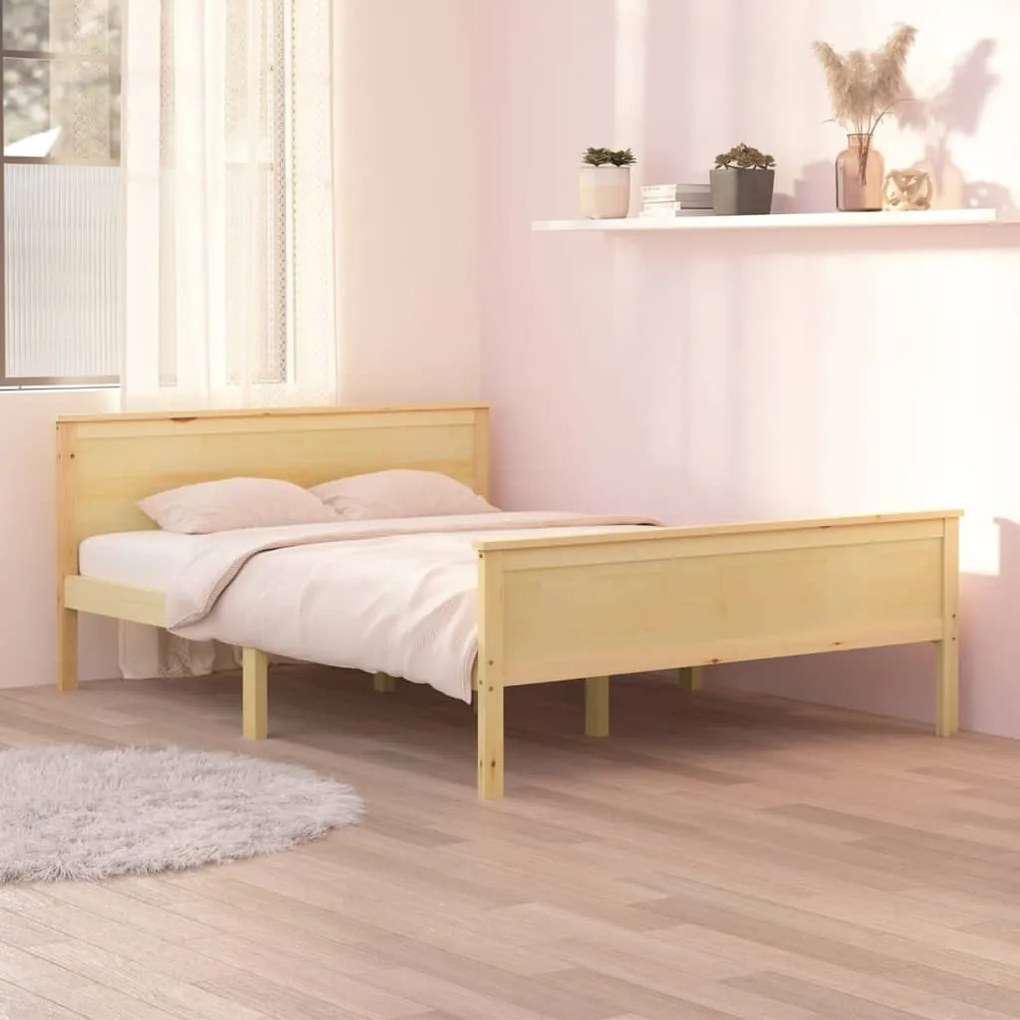 322177 vidaXL Rám postele masivní dřevo borovice 140 x 200 cm