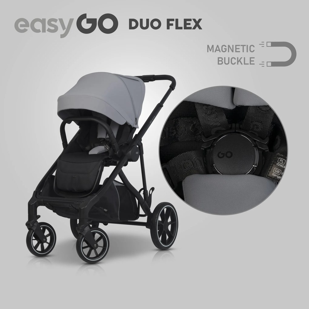 Sportovní vanička do kočárku EasyGo Duoflex Cloudy Gray