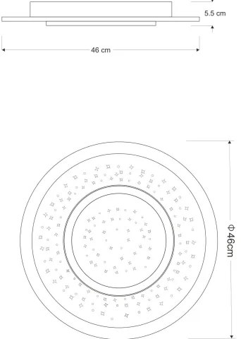Globo 48133-44 - LED Stmívatelné stropní svítidlo LED/44W/230V 2700-6000K + DO