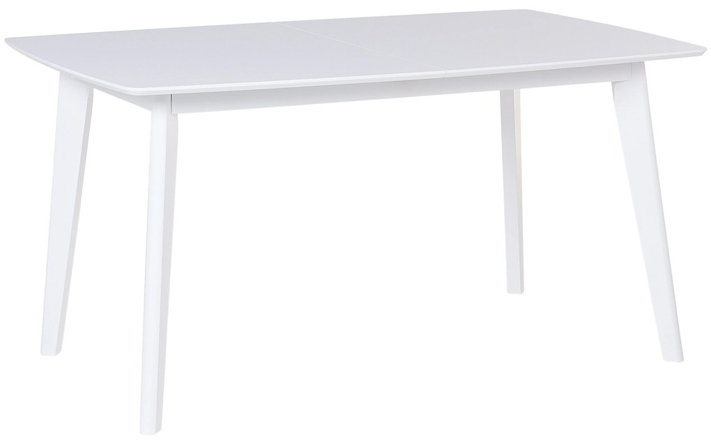 Rozkládací jídelní stůl 150/195 x 90 cm bílý SANFORD Beliani