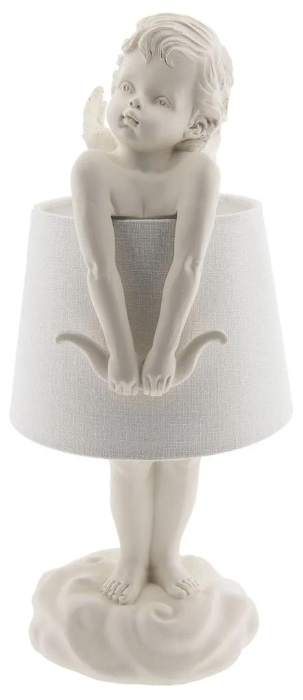Keramická stolní lampa se stínidlem Anděl - Ø 20*40 cm E27 / Max 60W