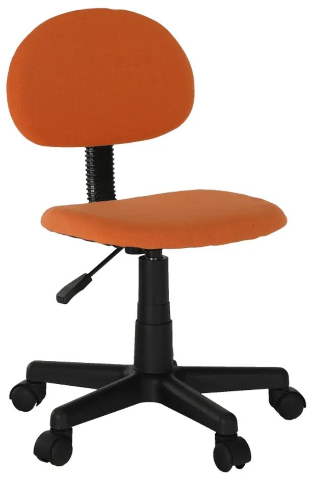 Dětská kancelářská židle, černá / oranžová, SALIM