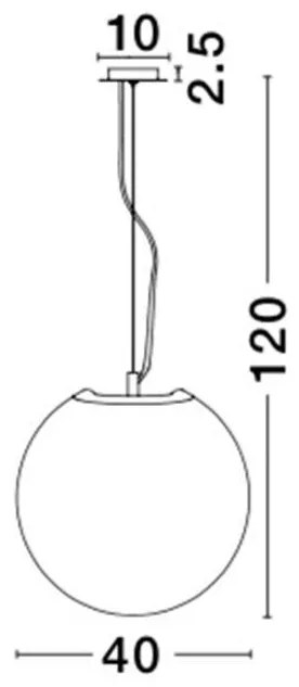 Nova Luce Závěsné svítidlo FROZEN čiré sklo a akryl uvnitř chromovaný hliník E27 1x12W