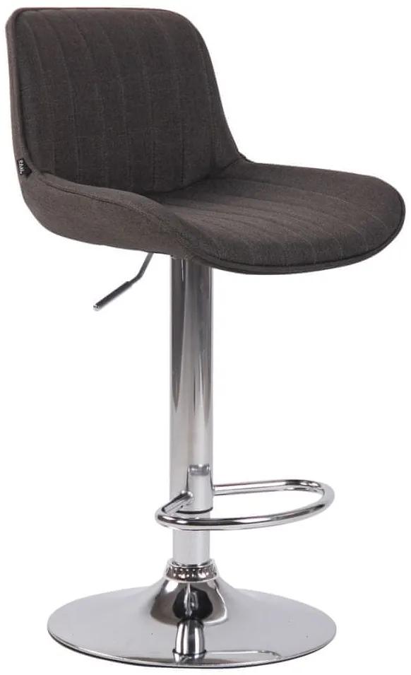 Bhm germany Barová židle Lentini, textil, chrom / tmavě šedá