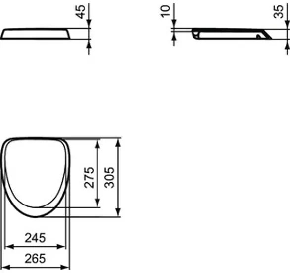 Ideal Standard Urinály Poklop k urinálu, bílá E567401