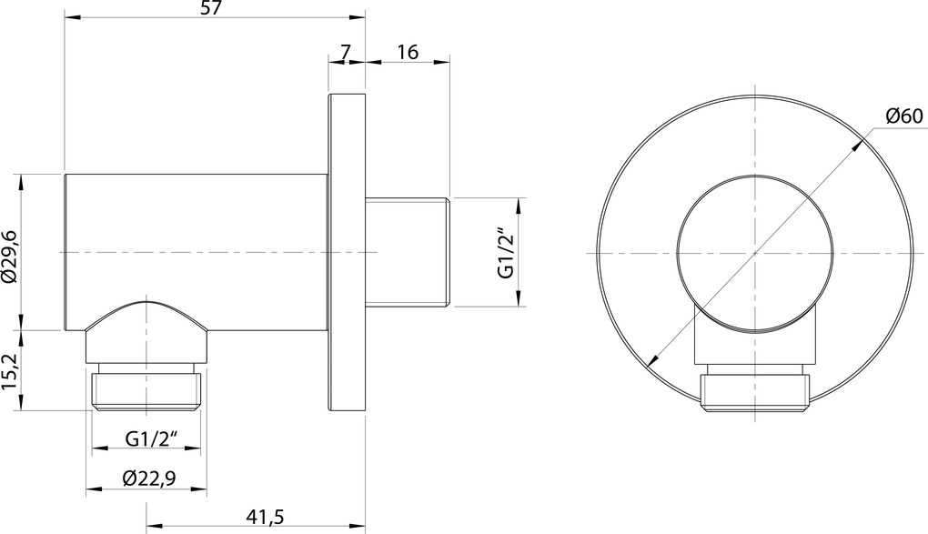 Sapho vývod sprchy kulatý černá matná 1205-01B