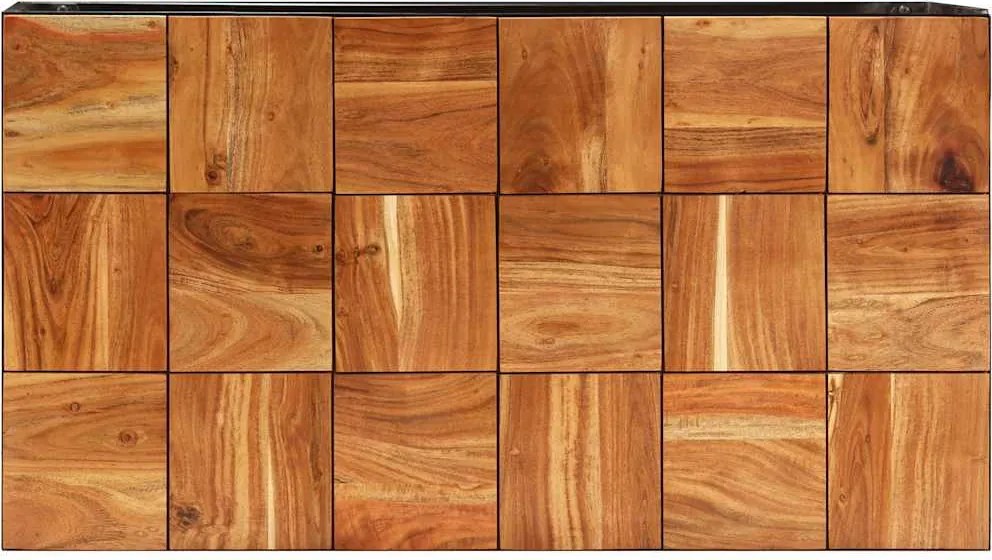 Konferenční stolek 110 x 60 x 40 cm masivní akácie a ocel 246678