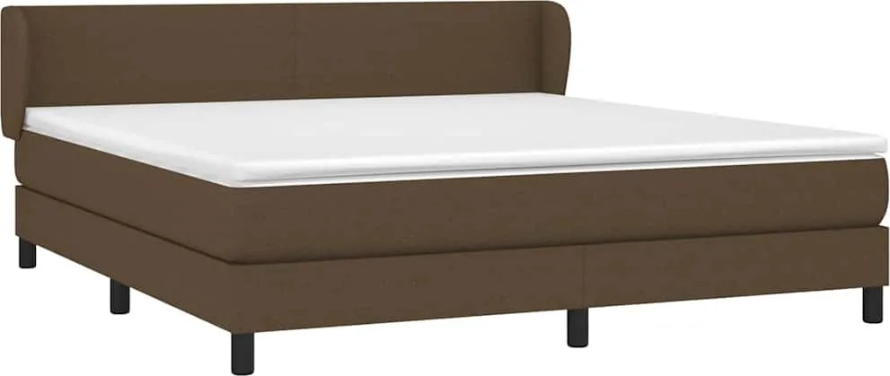 Box spring postel s matrací tmavě hnědá 180x200 cm textil 3126104
