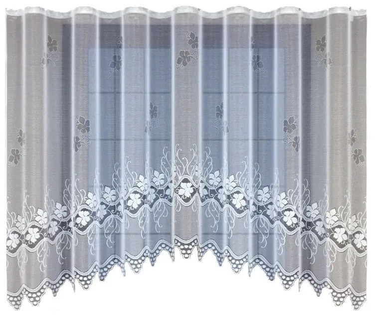 Dekorační žakárová záclona s řasící páskou LINETTE 140 bílá 300x140 cm MyBestHome