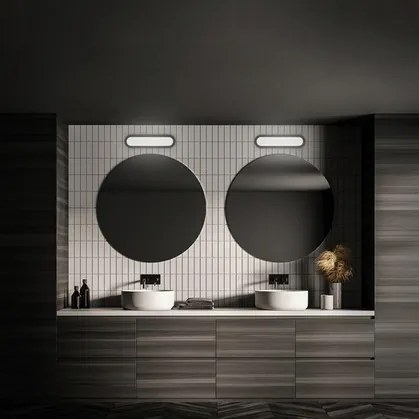 LED svítidlo k zrcadlu BRILONER Pil 10W 35cm neutrální bílá černá 2193015