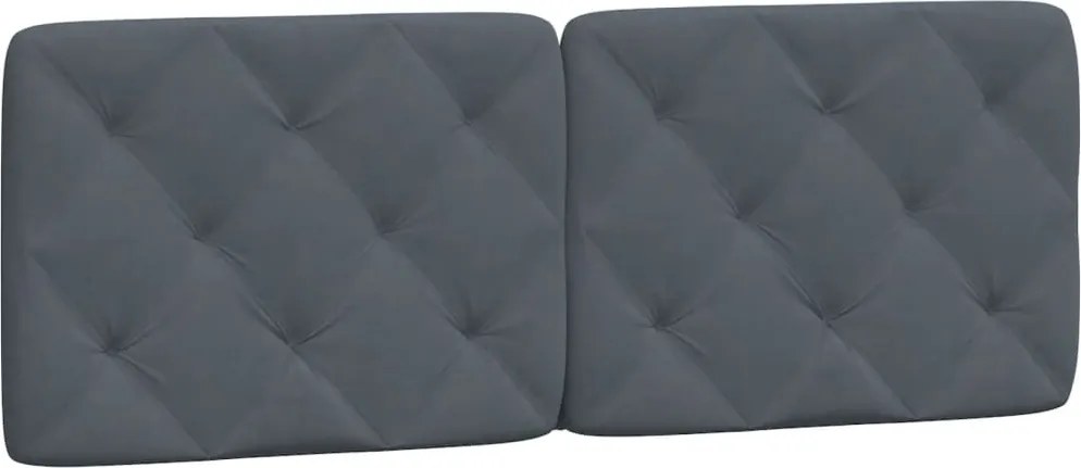 Postel s matrací tmavě šedý 140 x 190 cm samet 3208653