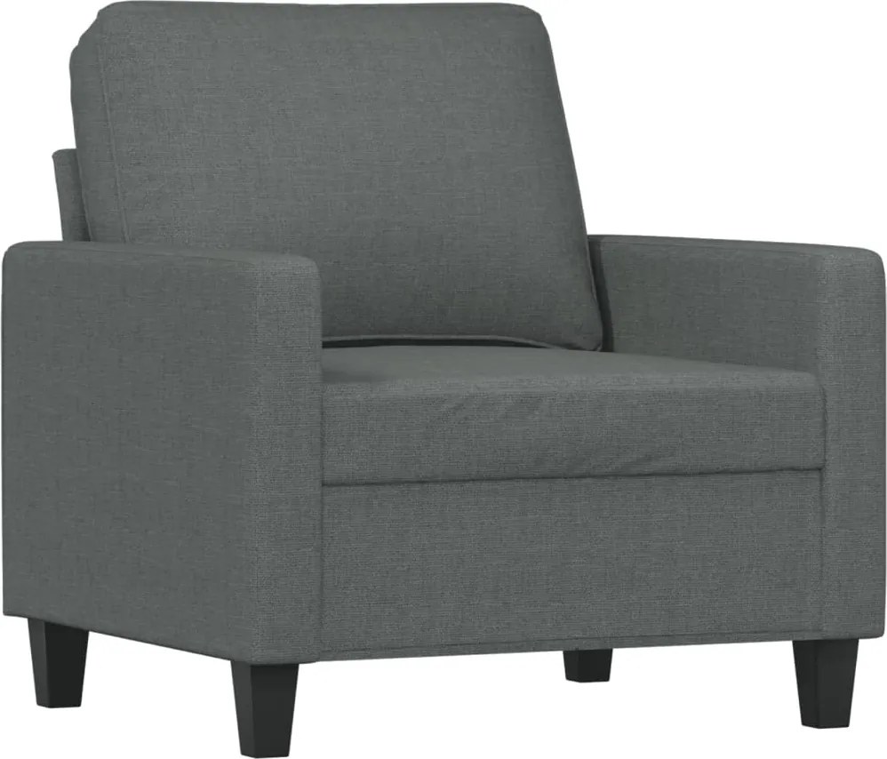 Křeslo s podnožkou tmavě šedé 60 cm textil 3201030