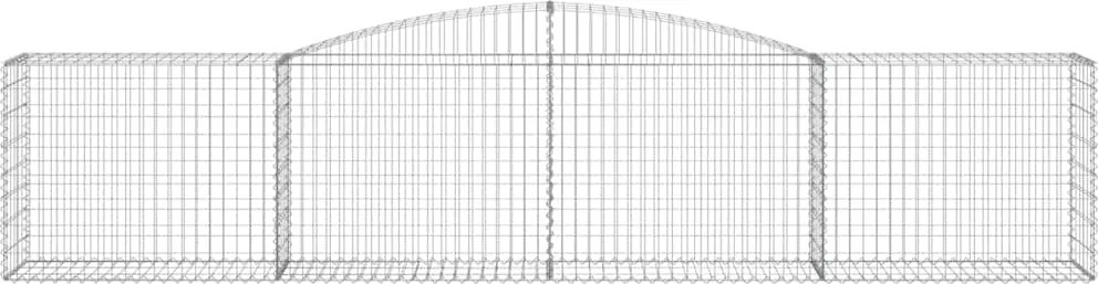 Klenuté gabionové koše 15ks 400x50x80/100 cm pozinkované železo 3146992
