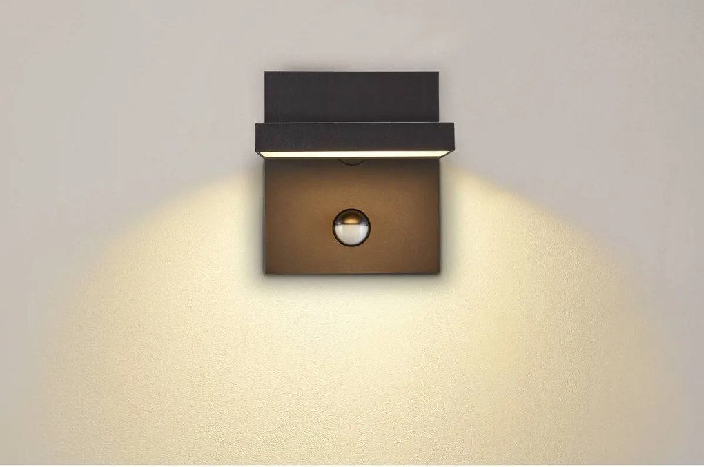 LA 1002990 ABRIDOR SENSOR Outdoor, nástěnné LED svítidlo, IP55, antracitové, 3000/4000K - BIG WHITE (SLV)